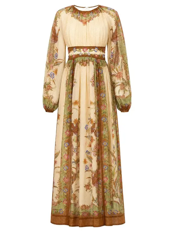 Zimmermann Indra" Maxi Dress With Floral Print - Multicolour