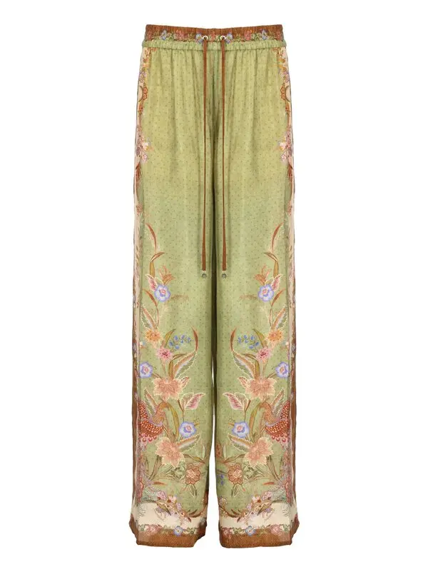 Zimmermann Indra" Wide Leg Trousers - Green