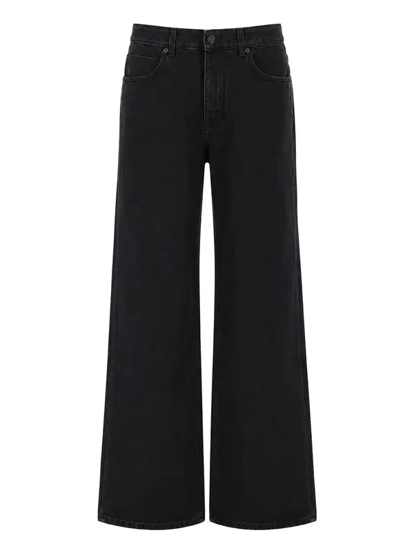 Balmain Wide Leg Jeans - Black