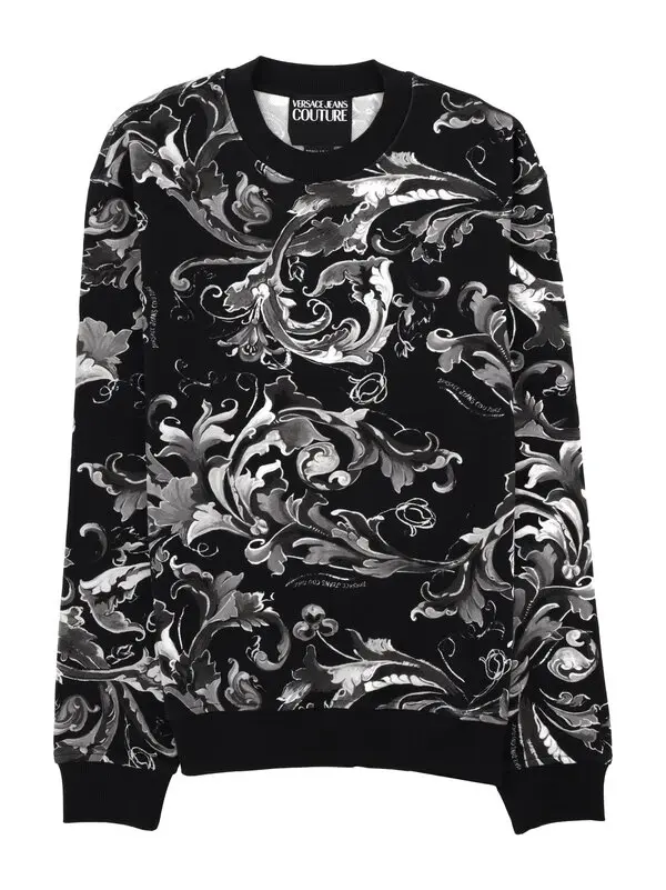 Versace Graphic Print Sweatshirt - Black