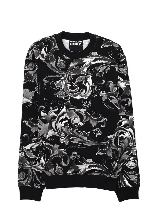 Versace Graphic Print Sweatshirt - Black