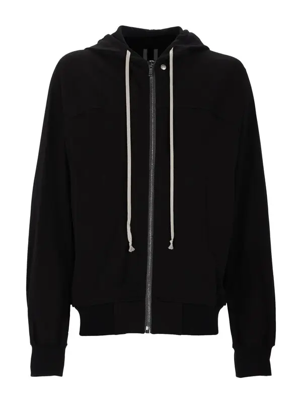 Rick Owens Windbreaker" Zip-up Hoodie - Black