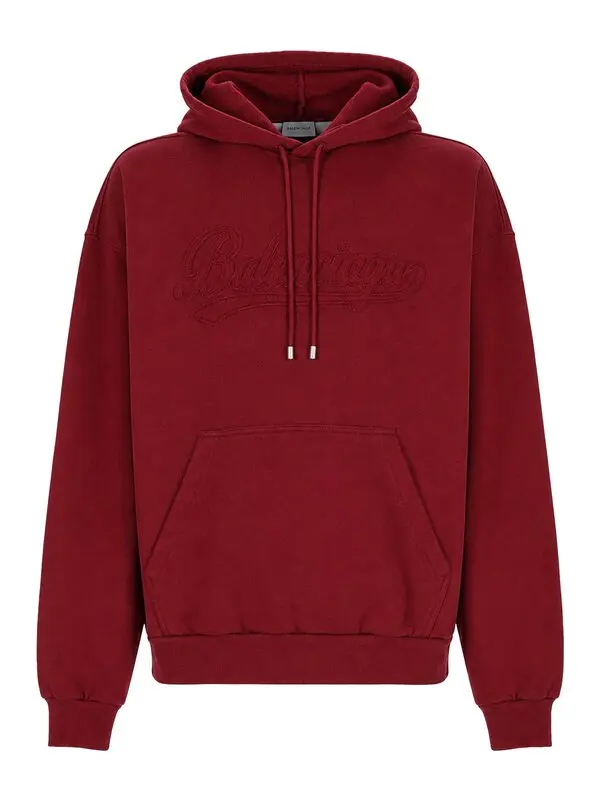 Balenciaga Logo Hoodie - Red