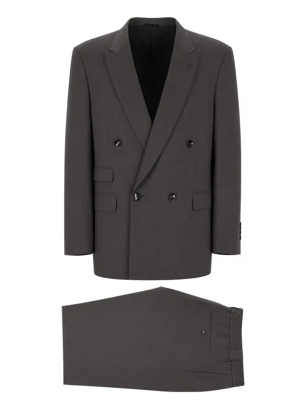 Giorgio Armani Double-breasted Wool Suit - Grey