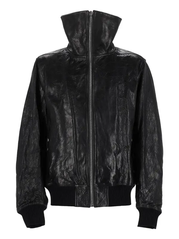 Rick Owens Dracuflight Leather Jacket - Black