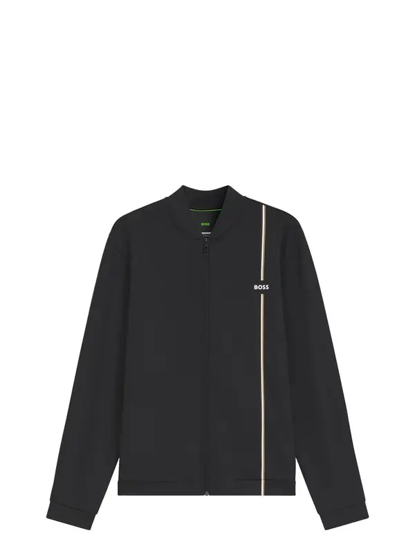 BOSS Active Zip-up Sweatshirt With Moisture Management - Black