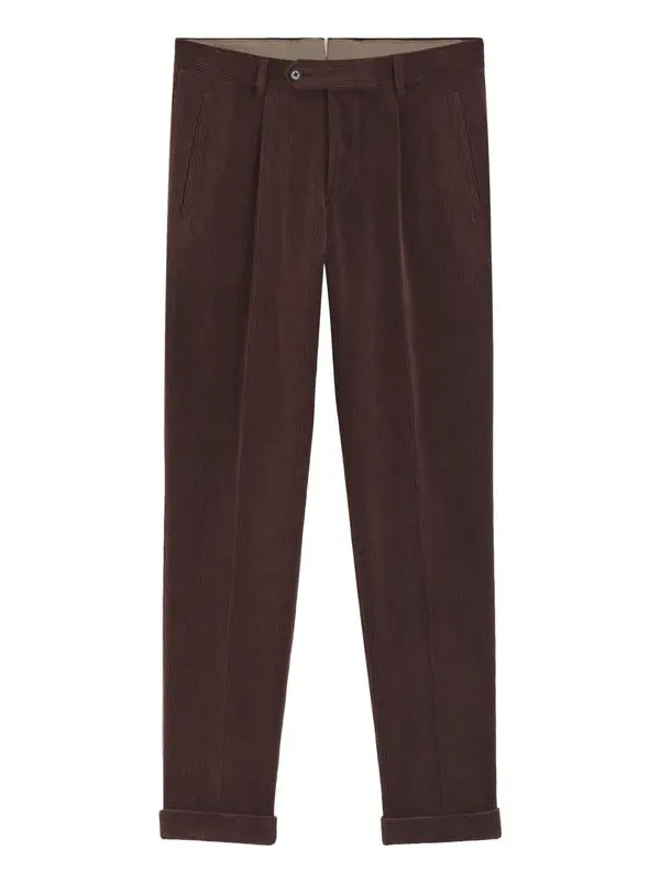 BOSS Tapered-fit Cotton-blend Corduroy Pants - Light Brown