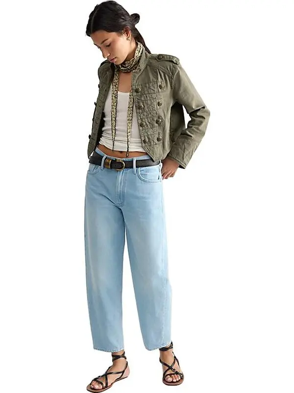 MOTHER Snacks! The Peeler Ankle Jeans - Dots