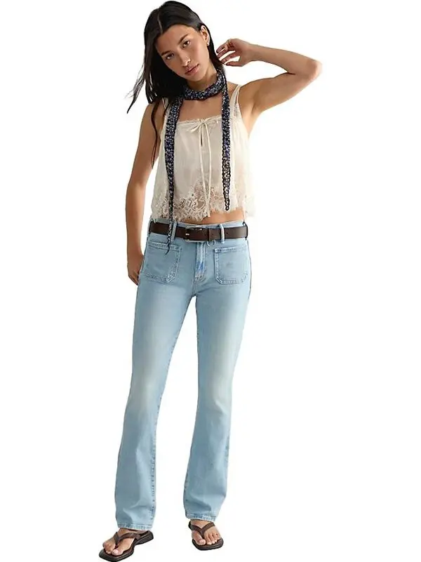 MOTHER The Patch Pocket Insider Bootcut Jeans - Go Long