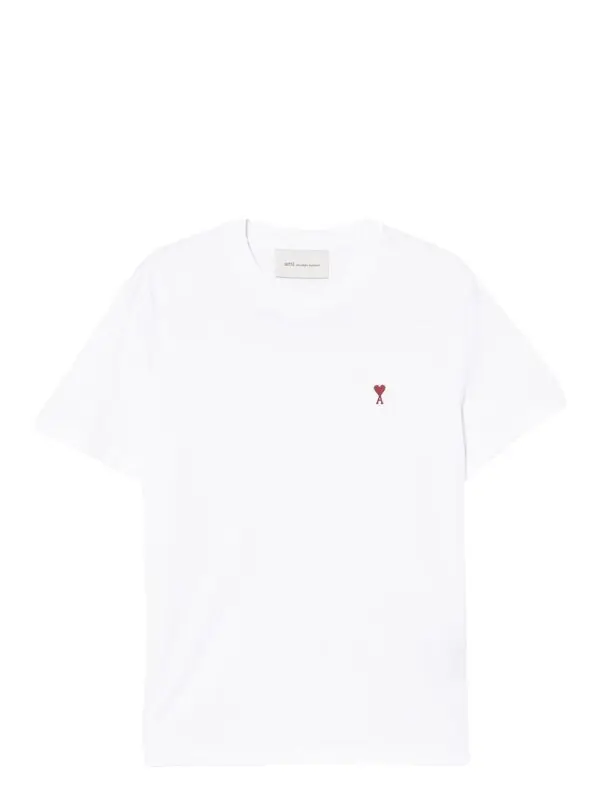 AMI Paris De Coeur Cotton T-shirt - White