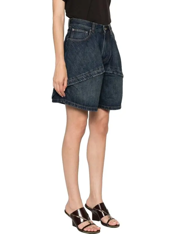 Loewe Denim Cotton Shorts - Blue