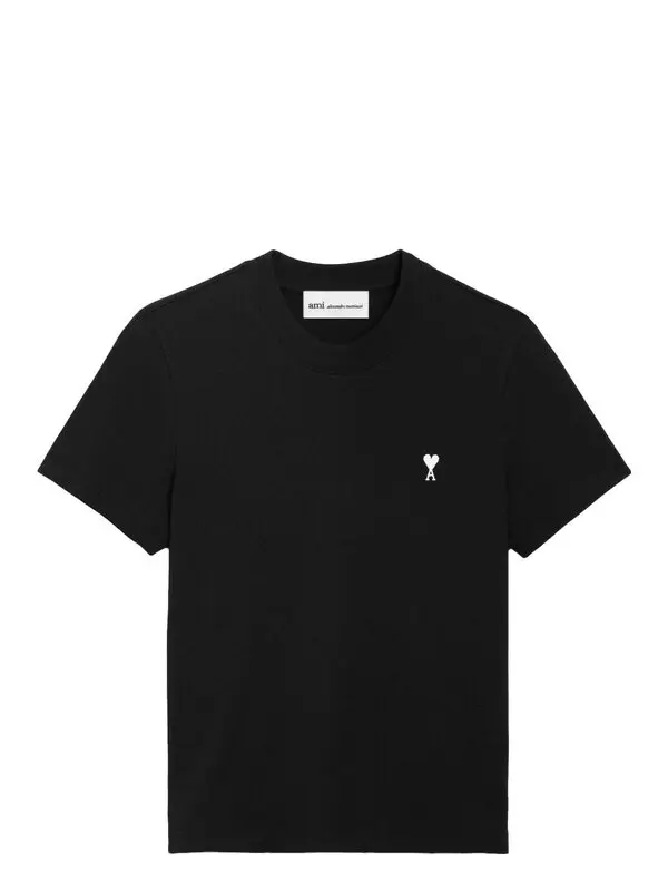 AMI Paris De Coeur Cotton T-shirt - Black