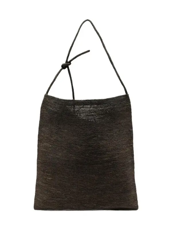 SOPHIE DIGARD Raffia Shoulder Bag - Black