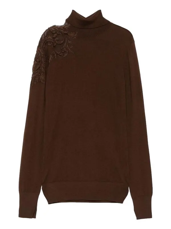 Ermanno Scervino Wool Turtle-neck Sweater - Brown