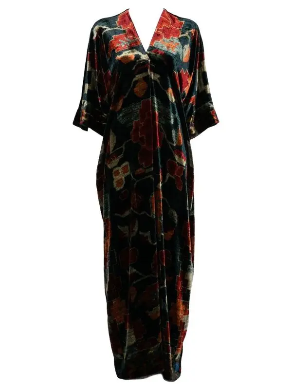PIERRE-LOUIS MASCIA Printed Maxi Dress - Black