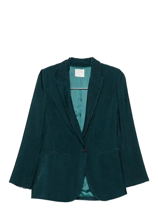 FORTE_FORTE Velvet Single-breasted Jacket - Green