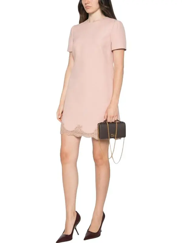 Valentino Garavani Wool And Silk Blend Mini Dress - Pink
