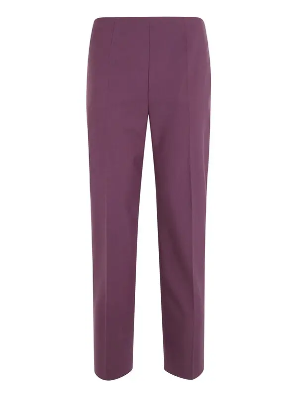 Alberta Ferretti Wool Blend Trousers - Red