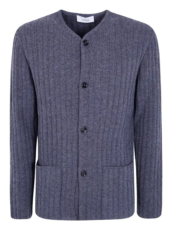 LARDINI Le Origini" Virgin Wool & Cashmere Crew Neck Sweater - Gray