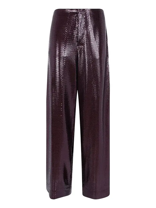 Alberta Ferretti Sequined Trousers - Brown