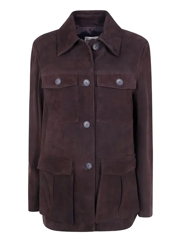 SEMICOUTURE Leather Jacket - Brown