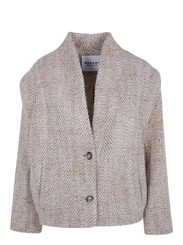 MARANT ETOILE Drogo High Neck Coat - Beige