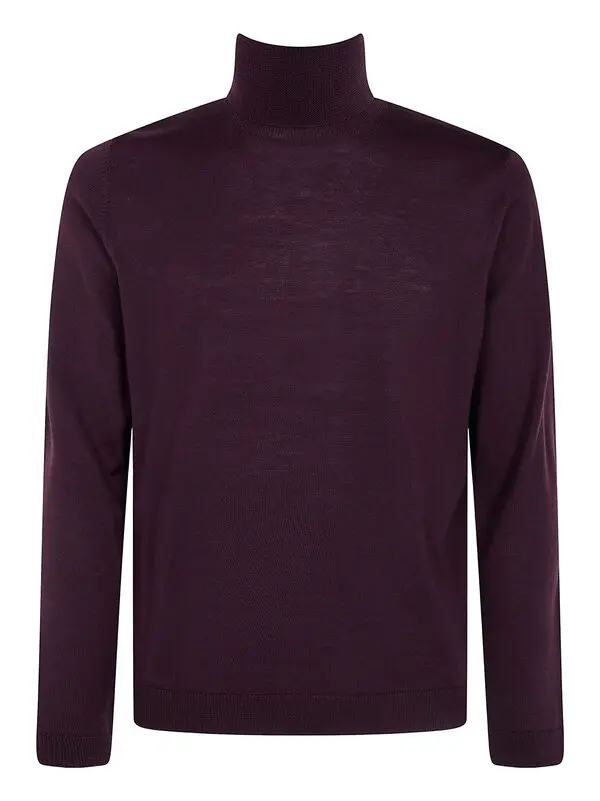 NUUR Wool Turtle Neck Sweater - Pink