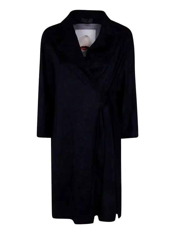 MARIA CALDERARA Coat Faux Suede - Black