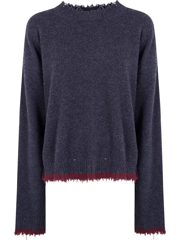 UMA WANG Long Sleeve Crewneck Sweater - Green