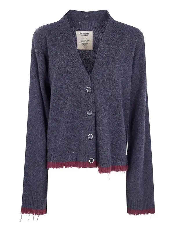 UMA WANG Cashmere Open Front Cardigan - Gray