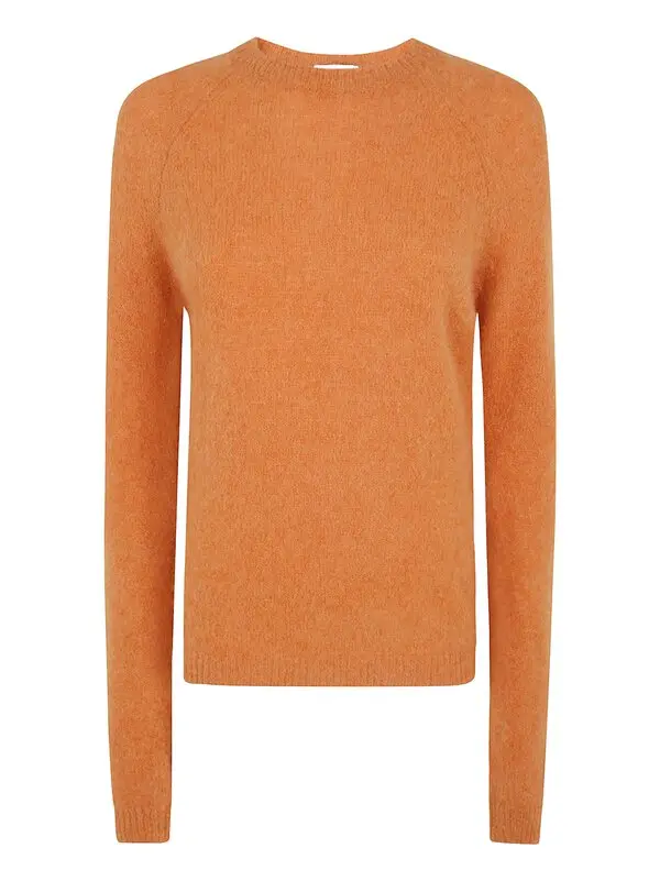BASE Round Neck Alpaca Sweater - Yellow