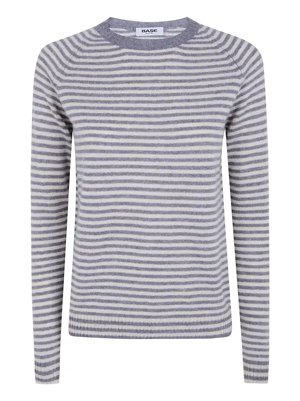 BASE Striped Cashmere Sweater - Beige