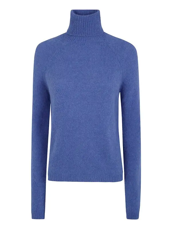 BASE Alpaca Blend Turtleneck Sweater - Blue