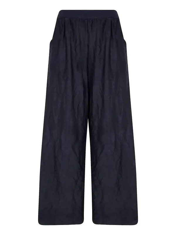 MARIA CALDERARA Faux Suede Textured Trousers - Black