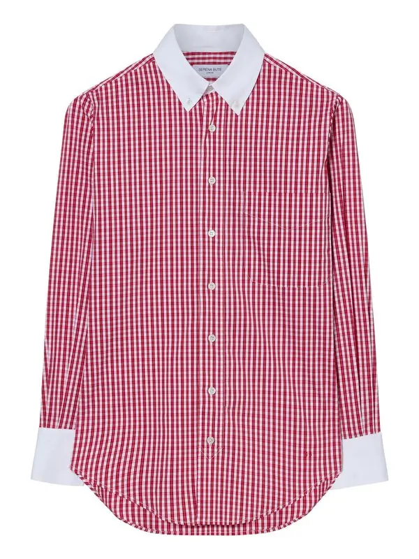 Serena Bute Cotton Johnny Shirt - Red