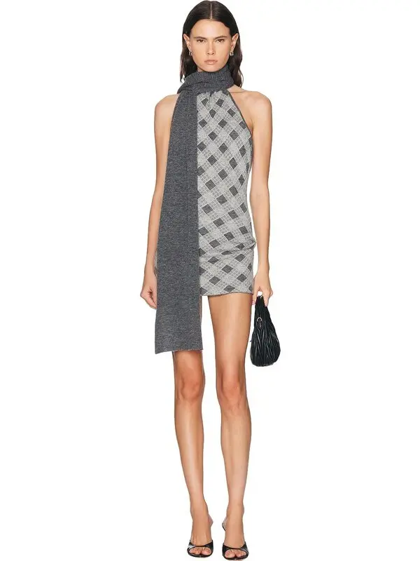 AYA MUSE Axis Dress - Plaid Grey