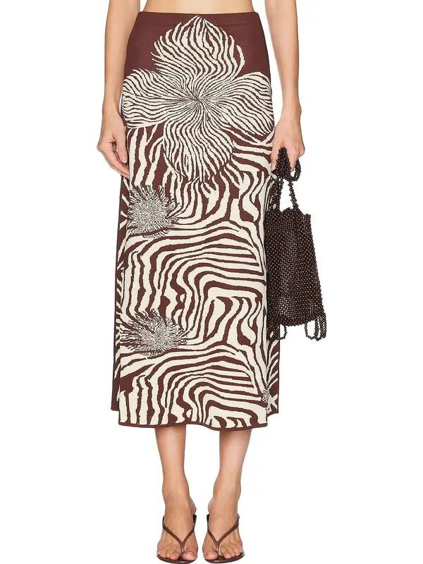 Alexis Jazlyn Skirt - Brown Blossom