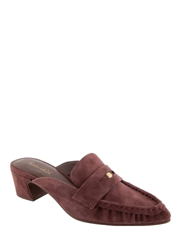 Splendid Lotus Suede Mule Loafer - Wine