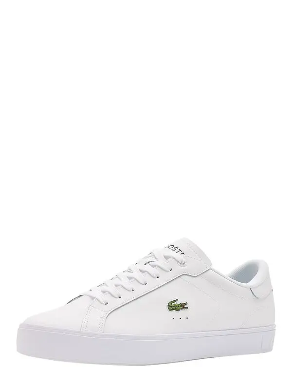 Lacoste Powercourt Graphic Leather Sneakers - White