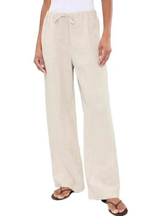 Madewell Linen Drawstring Straight-leg Pants - Beige