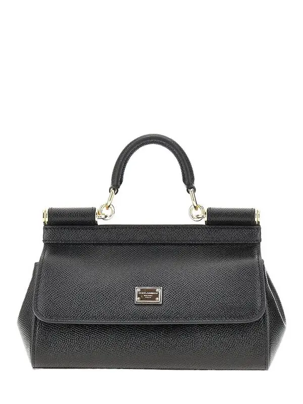 Dolce & Gabbana Dauphine Leather Mini Sicily Bag - Black
