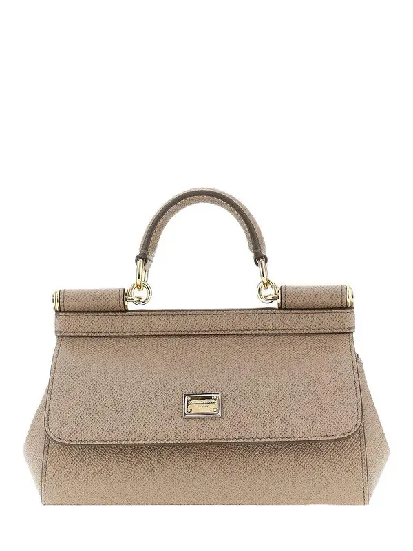 Dolce & Gabbana Dauphine Leather Small Sicily Bag - Beige
