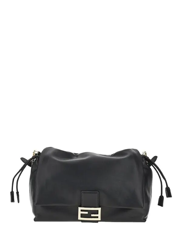 Fendi Baguette Soft Bag In Nappa Leather - Black