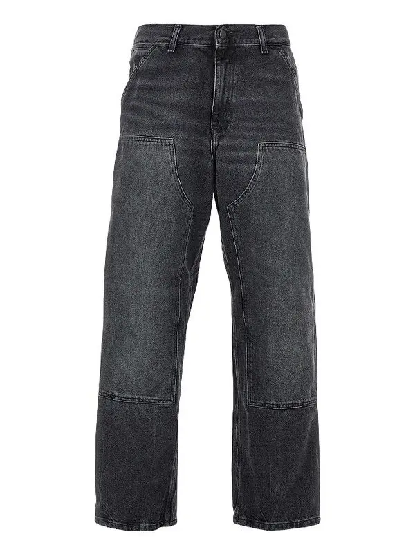 Carhartt Work In Progress Double Knee Denim Pants - Black
