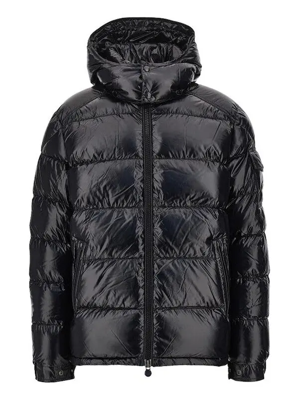 Moncler Maya Hooded Down Jacket - Black