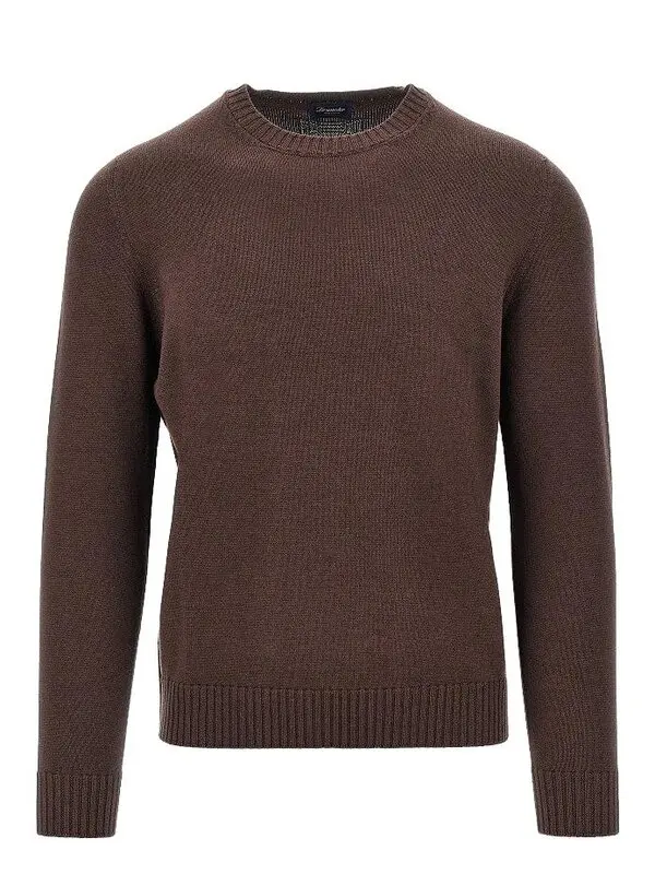 DRUMOHR Merino Wool Knitted Sweater - Brown