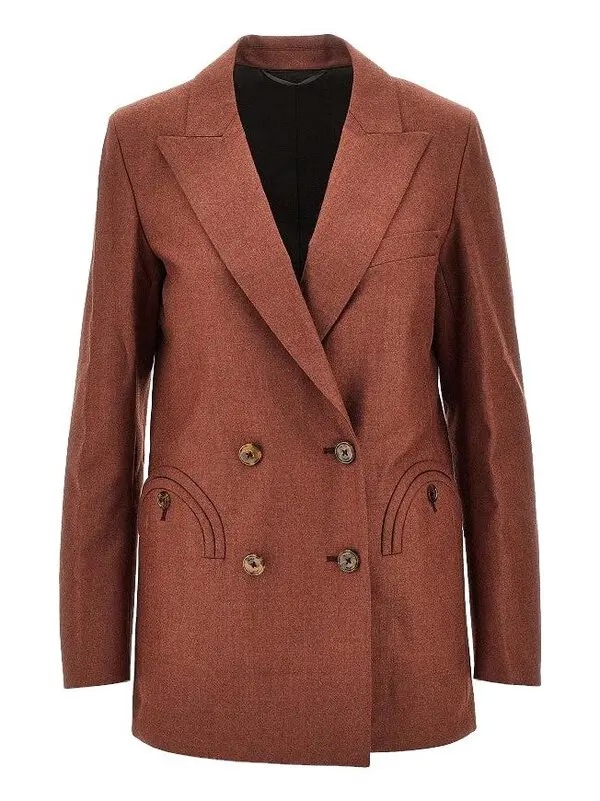 BLAZE Everyday" Double-breasted Virgin Wool And Cashmere-blend Blazer - Red