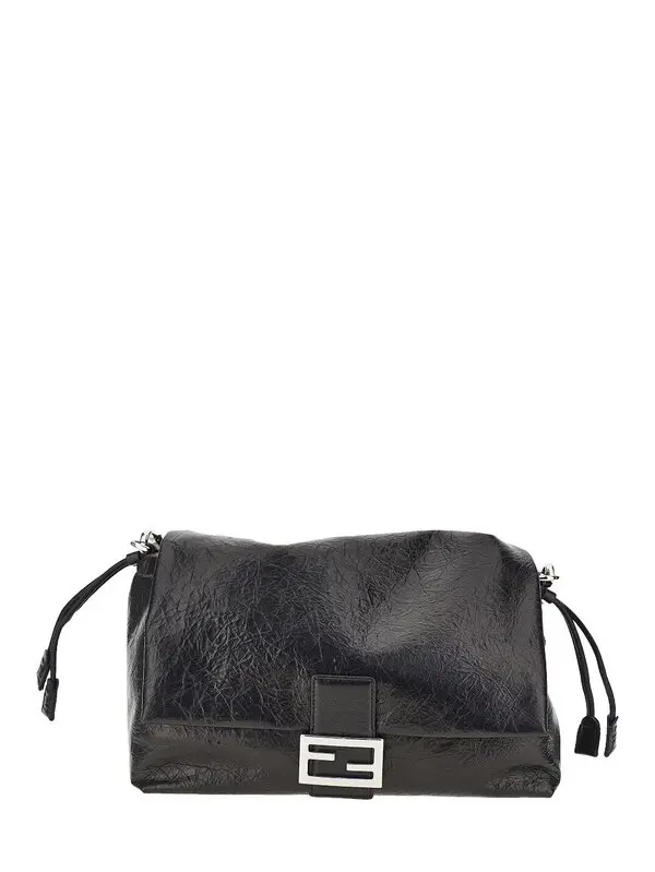Fendi Baguette Soft Bag In Leather - Black