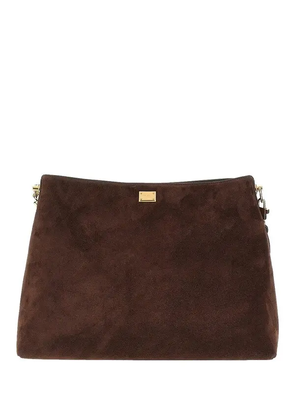 Dolce & Gabbana Vittoria Suede Leather Bag - Brown
