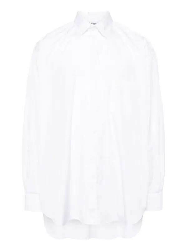Vetements Logo-tag Cotton Shirt - White